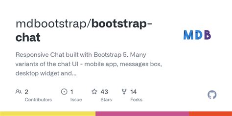 GitHub Mdbootstrap Bootstrap Chat Responsive Chat Built With Bootstrap Many Variants Of