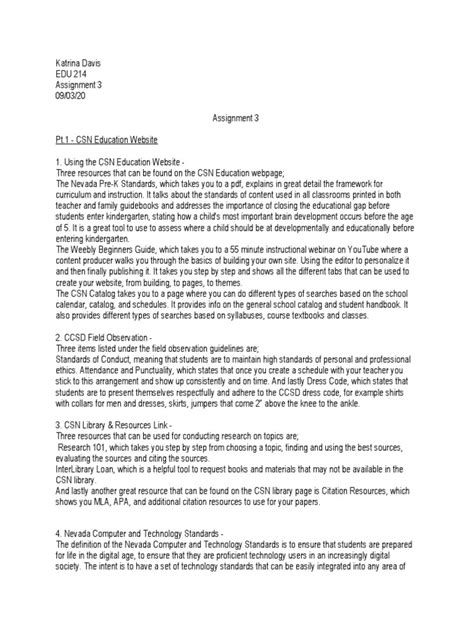 Assignment 3 Edu 214 Pdf Teachers Curriculum