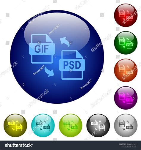  Psd File Conversion Icons On Stock Vector Royalty Free 2250251549