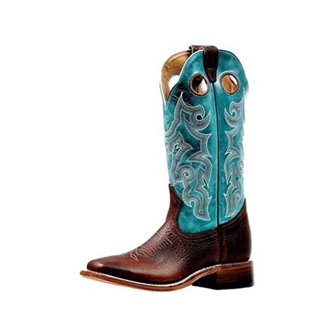 Boulet Western Boots Womens Wide Square Rider Bisonte Whisky 6320