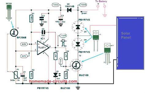 Solar Panel Regulator Circuit Diagram