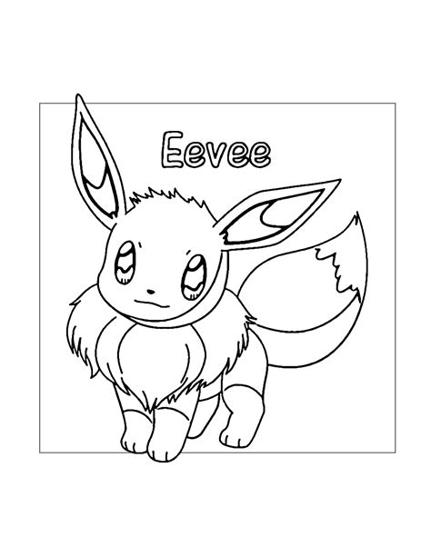 Eevee Coloring Pages Printable Coloring Pages Free