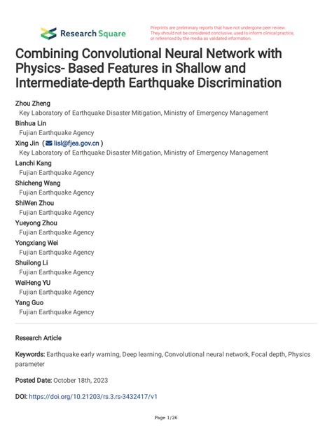 Pdf Combining Convolutional Neural Network With Physics Based Features In Shallow And