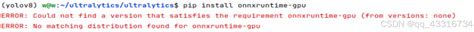 解决安装onnxruntime报错安装GPU和cpu版本的 valueerror the onnxruntime python