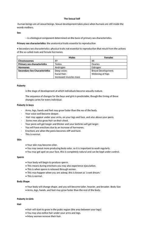 UTS Mideterm Topics Notes The Sexual Self Human Beings Are All Sexual Beings Sexual Studocu