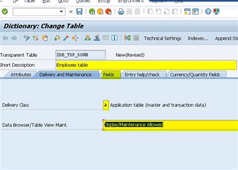 Sap Abap Sap Ui5 Sap Fiori Create Db Table By Using Data Element Type Top Down