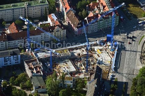 Aerial Photograph München Construction Site For The New Residential