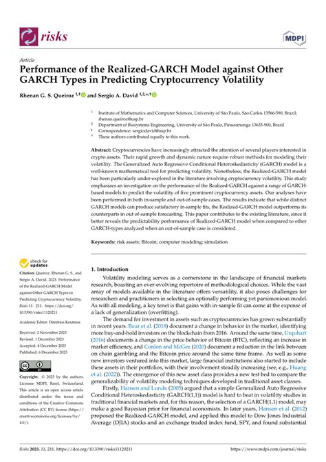 Pdf Performance Of The Realized Garch Model Against Other Garch Types In Predicting