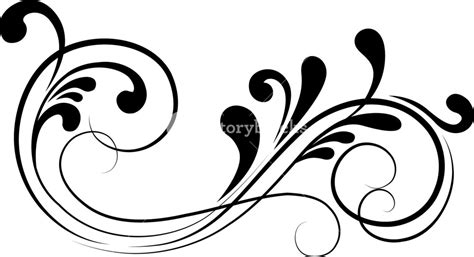 Curl Floral Vector Element Royalty Free Stock Image Storyblocks