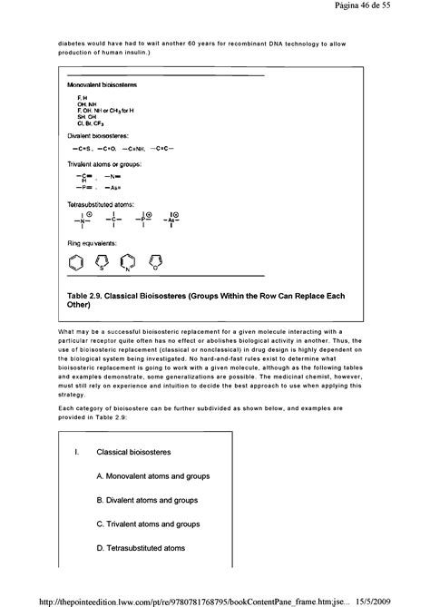 Bioisosteric Replacement Classical Big Chemical Encyclopedia