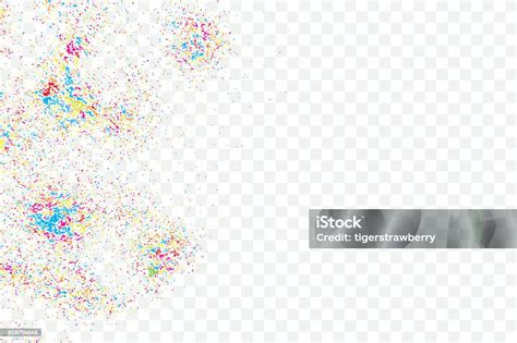 많은 백색 추상적인 배경에 고립 색종이와 다채로운 축 하 배경 반짝이 조각 라운드 떨어지는 산 산 조각 색종이 타격의 만든 뿌려 임의의 패턴을 삭제 합니다 7월에 대한 스톡