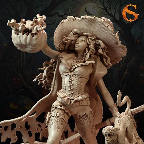 Beatrix Of The Pumpkins Dnd Female Human Witch Warlock Collectible