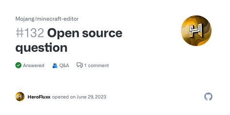 Open Source Question · Mojang Minecraft Editor · Discussion 132 · Github