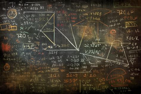 Formulas And Equations On A Blackboard Premium Ai Generated Image