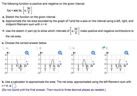 Solved The Following Function Is Positive And Negative On Chegg Com