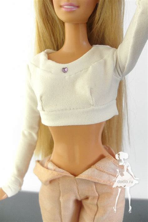 Топ с рукавом увеличенная фотография Одежда для барби Выкройка комбинезона Одежда