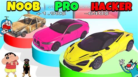 NOOB VS PRO VS HACKER IN GET THE SUPERCAR D WITH SHINCHAN CHOP OGGY YouTube