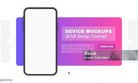 스마트 폰 빈 화면 전화 모형 새로운 전화 모델 최소한의 스타일로 인포그래픽 또는 프레젠테이션 Ui 디자인 인터페이스를 위한 템플릿입니다 벡터 일러스트레이션 3차원 형태에