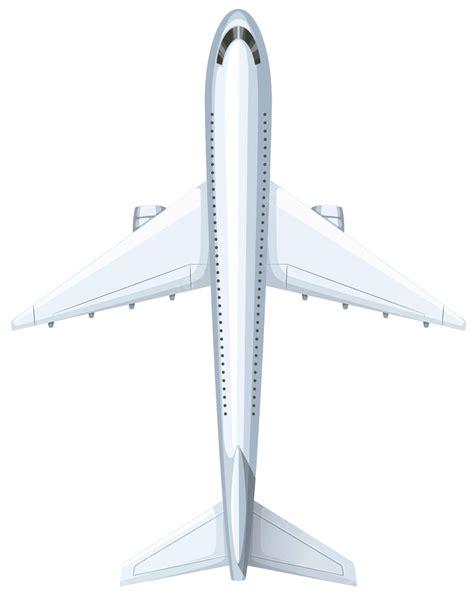 Modern Design Of Airplane White Trip Top View Vector White Trip Top View Png And Vector With