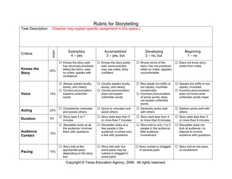 Short Story Rubric Examples At Pedro Guevara Blog