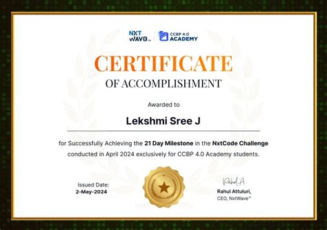 Lekshmi Sree J On Linkedin Nxtcodechallenge Ccbp4d Innovation