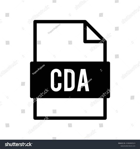 Cda File Format Icon Black Solid Stock Vector Royalty Free 2186900523 Shutterstock