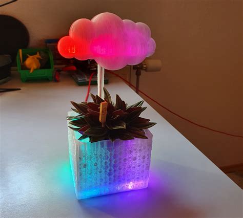 Reactive Weather Lamp Flower Pot By Shadowofklon Download Free Stl Model