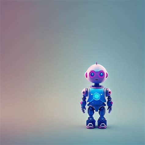 Premium Ai Image Cute Cyberpunk Robot