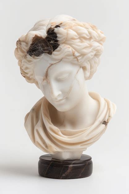 Marble Bust Of A Classical Figure Premium Ai Generated Image