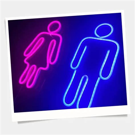 Letreiro Placa Luminaria Neon Led Painel Kit Banheiro