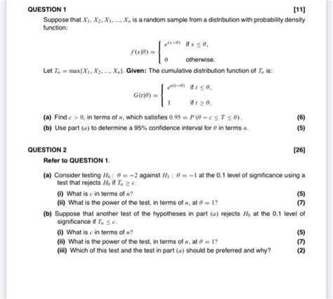 Solved QUESTION 1 11 Suppose That X1 X2 X3 X Is A Chegg Com