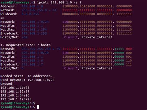 Ipcalc Calculate IP Subnet Address In Linux LinuxWays
