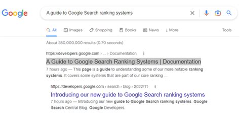Google Launch A New Guide To It S Ranking Systems