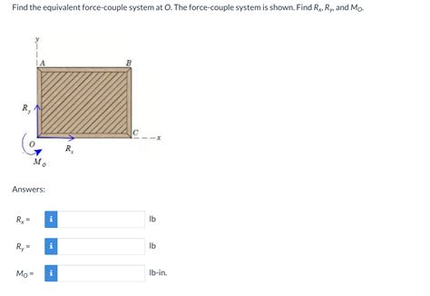 Solved Find The Equivalent Force Couple System At O ﻿the