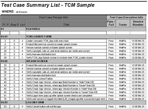 Test Summary Report Excel Template Templates Example Templates Example