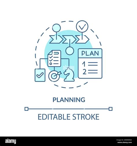 Planning Soft Blue Concept Icon Stock Vector Image Art Alamy
