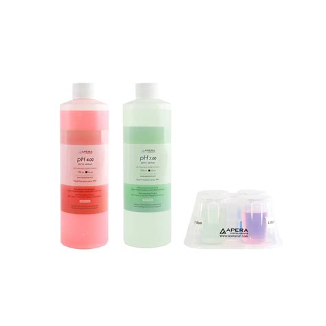 16 Oz Ph Calibration Buffer Solution Kit Ph 4 00and 7 00 Plus Aperas Calpod For Easy Calibration