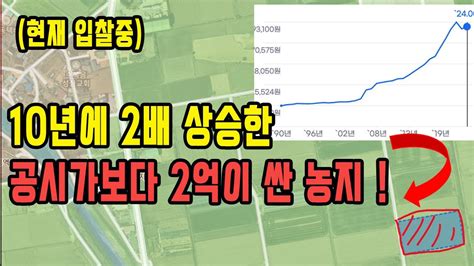 입찰중 10년에 2배 상승한 공시지가보다 2억 싼 농지 농지연금으로 월 300 받는 방법 농업인 되는 방법토지경매 농지연금 월 600만원 받는 노하우 대공개