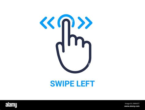 Swipe Hand Finger Vector Icon Drag Swipe Touch Arrow Tap Action Mobile