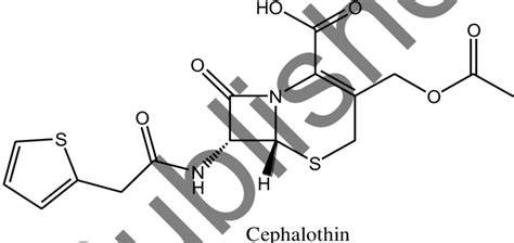 Chemical Structure Of Cephalothin Download Scientific Diagram
