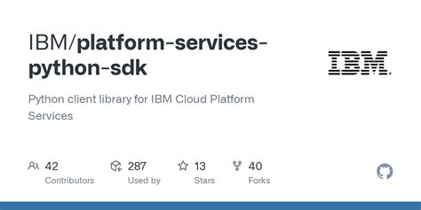 Github Ibmplatform Services Python Sdk Python Client Library For Ibm Cloud Platform Services