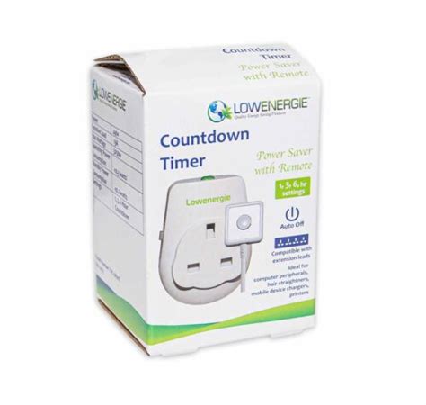 Countdown Timer Plug Energy Saving Socket 1 6hr