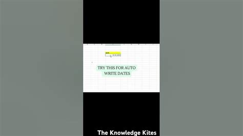 Auto Write Dates In Excel Using Simple Method Youtube