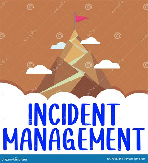 Hand Writing Sign Incident Management Business Showcase Process To Return Service To Normal
