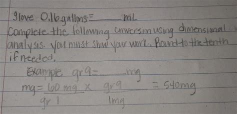 Solved Slove 016 ﻿gallons Mlcomplete The Following