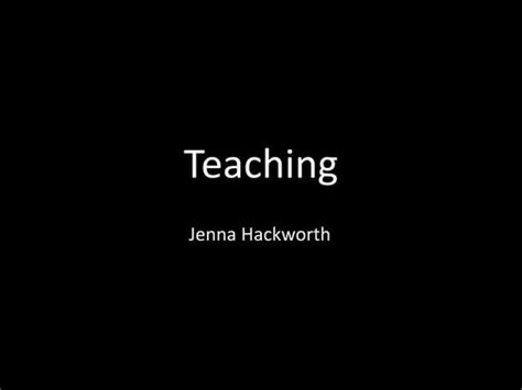 Teaching Slideshare Ppt