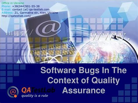 Ppt Software Bugs In The Context Of Quality Assurance Powerpoint Presentation Id543852