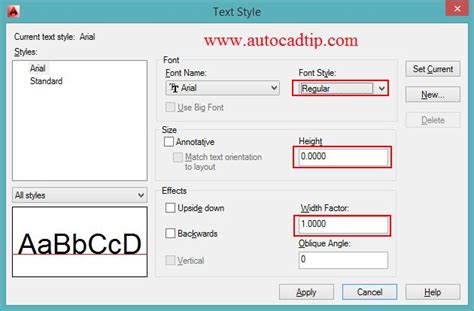 Create New Text Style In AutoCAD AutoCAD Tips