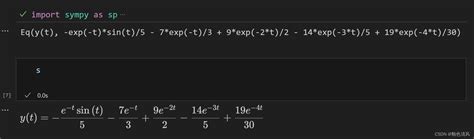 【python】求解常微分方程的符号解数值解例题dsolve Python Csdn博客