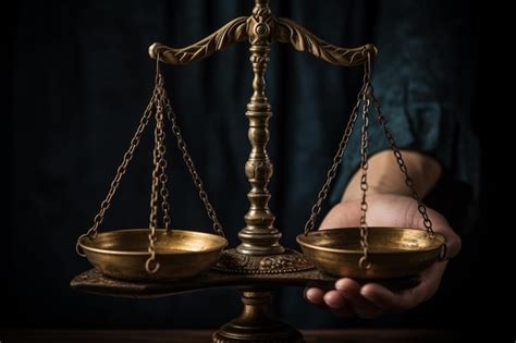 Premium Photo Holding Balance Scale Person Symbolize Picture